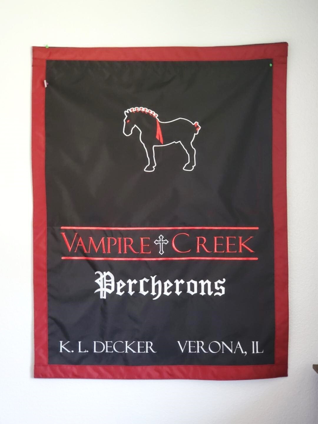 Banner, 3x4, Picture Style Barn Banner, Free Embroidered Lettering ...