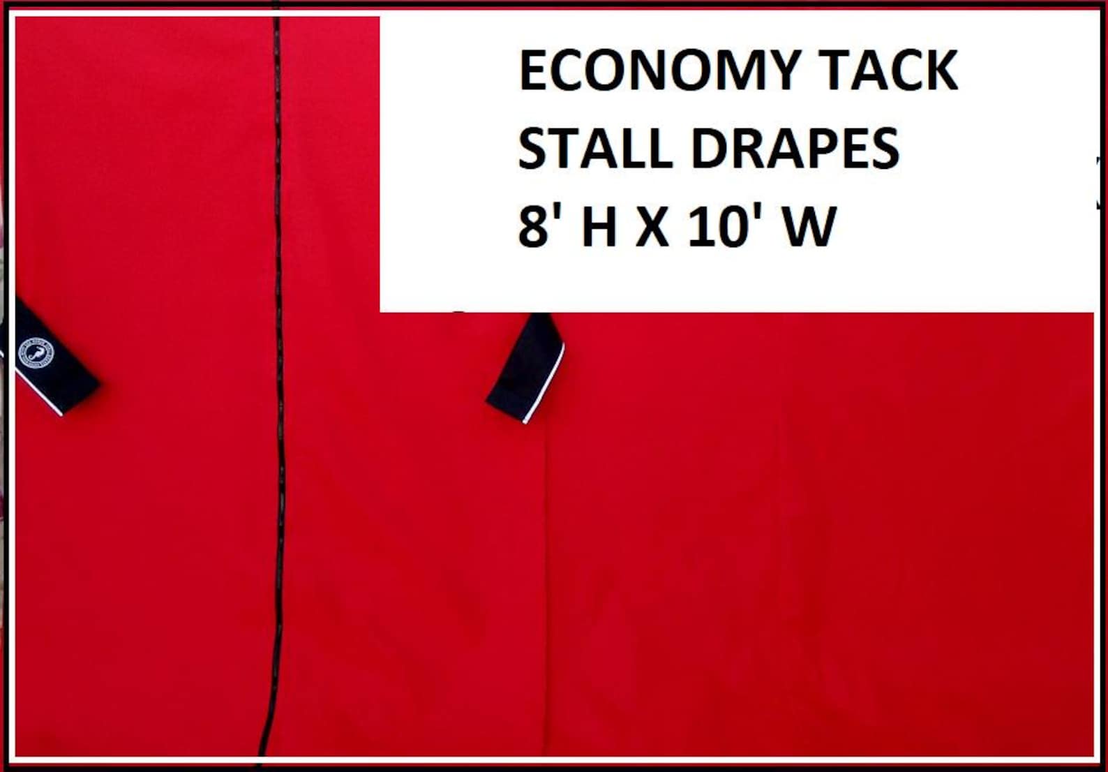 Economy Tack Stall Drapes, Tack Stall Front, Drape With Door, Zippered ...
