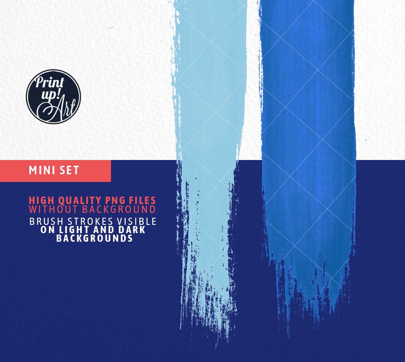 Watercolor Clipart Brushstrokes, BLUE Brush Strokes Clipart ...