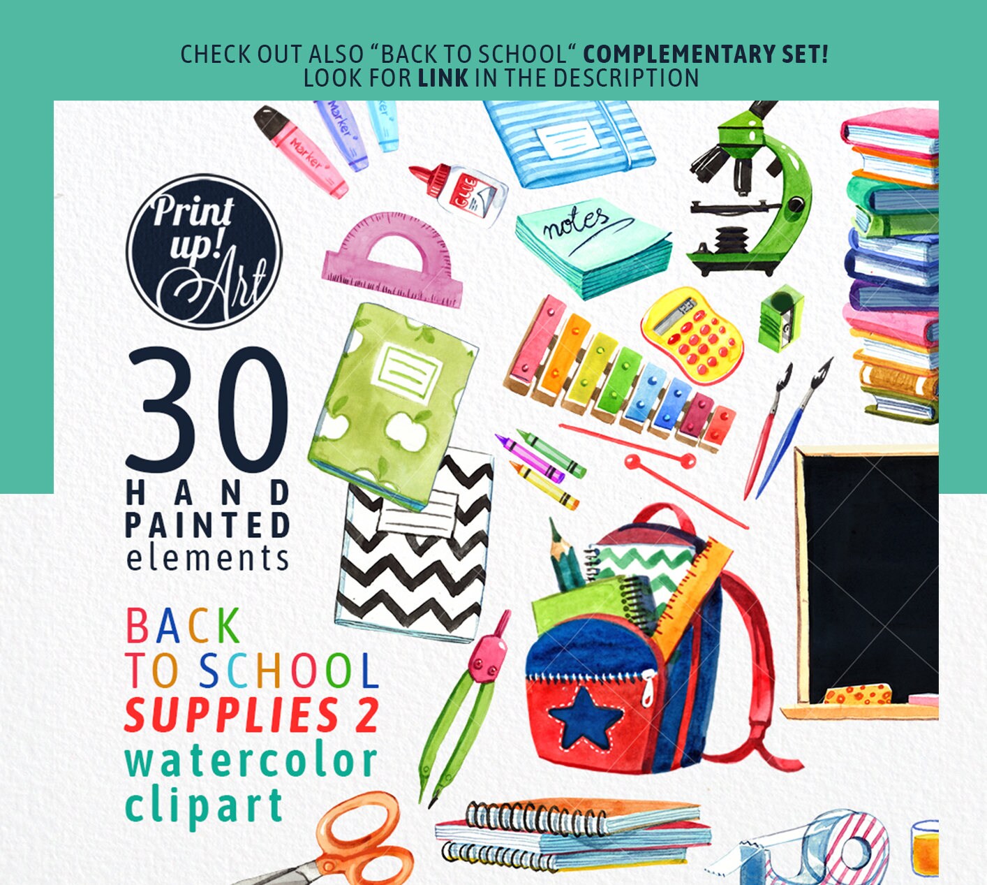 SCHOOL Clipart, School Supplies Clipart,back to School Clipart,stock ...