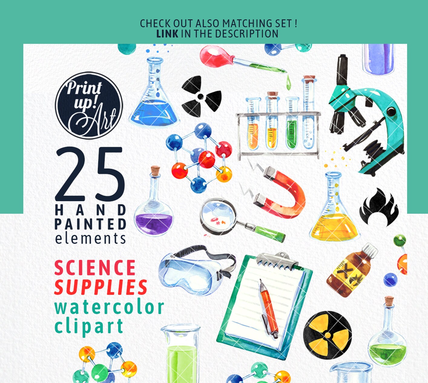 SCIENCE Clipart Watercolor, SCIENTIST KIDS Clipart, Boy and Girl ...