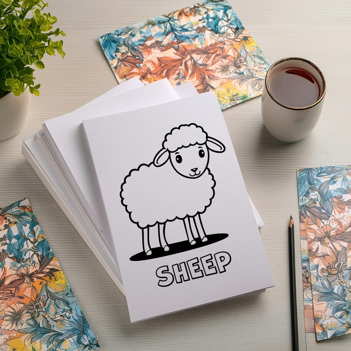 Coloring Book for Kid Travelling Activity Children Farm Animals Color ...