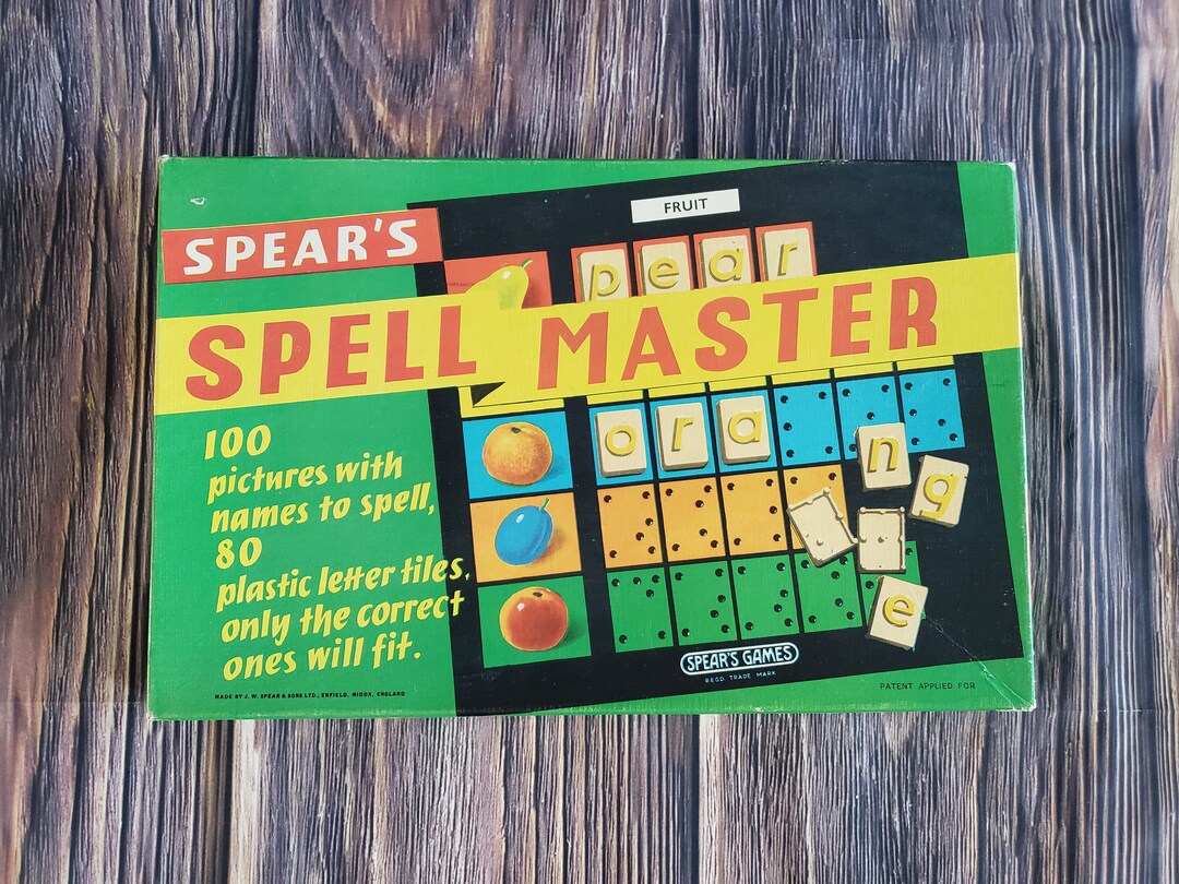 Vintage Spear's Spell Master Educational Game *MISSING 1 TILE* - Etsy