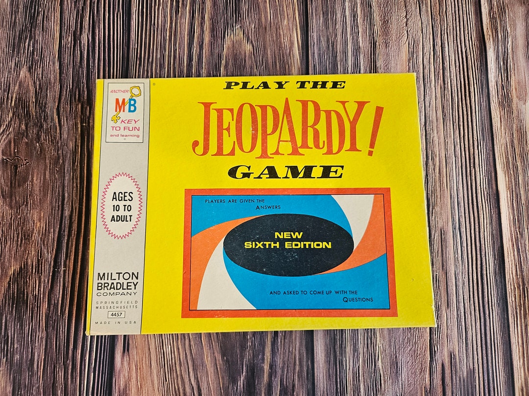 Vintage JEOPARDY Game New Sixth Edition 1964 Milton Bradley - Etsy
