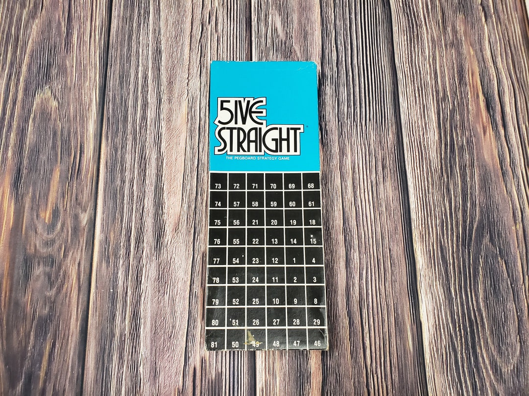 Vintage 5ive Straight Pegboard Strategy Game 1968 Five Straight ...