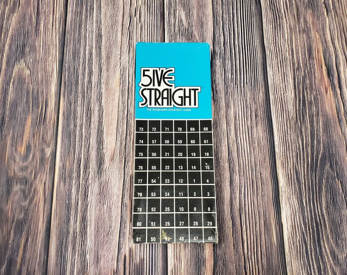 Vintage 5ive Straight Pegboard Strategy Game 1968 Five Straight ...