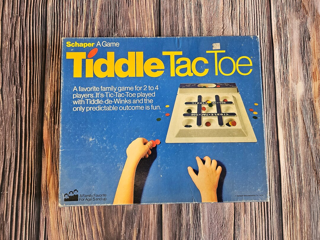 Vintage TIDDLE TAC TOE Game 1976 Schaper Manufacturing - Etsy