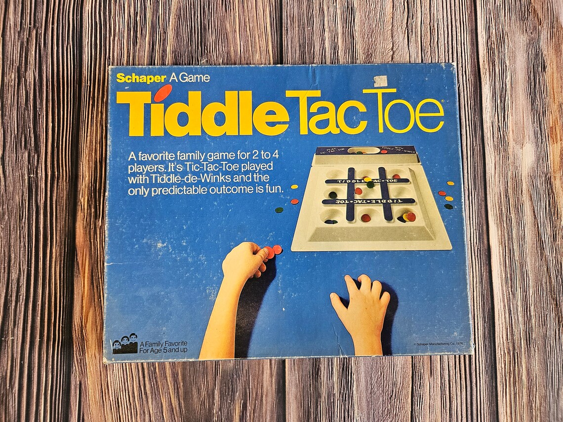 Vintage TIDDLE TAC TOE Game 1976 Schaper Manufacturing - Etsy