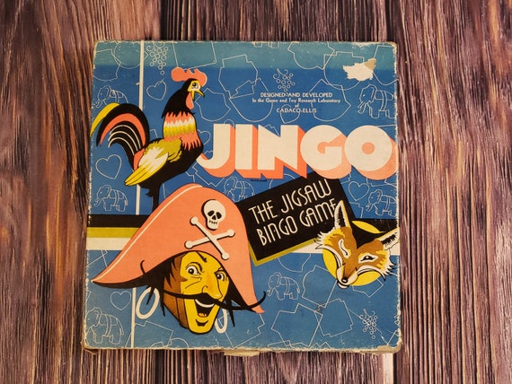 Vintage JINGO Jigsaw Bingo Spiel 1941 | Etsy