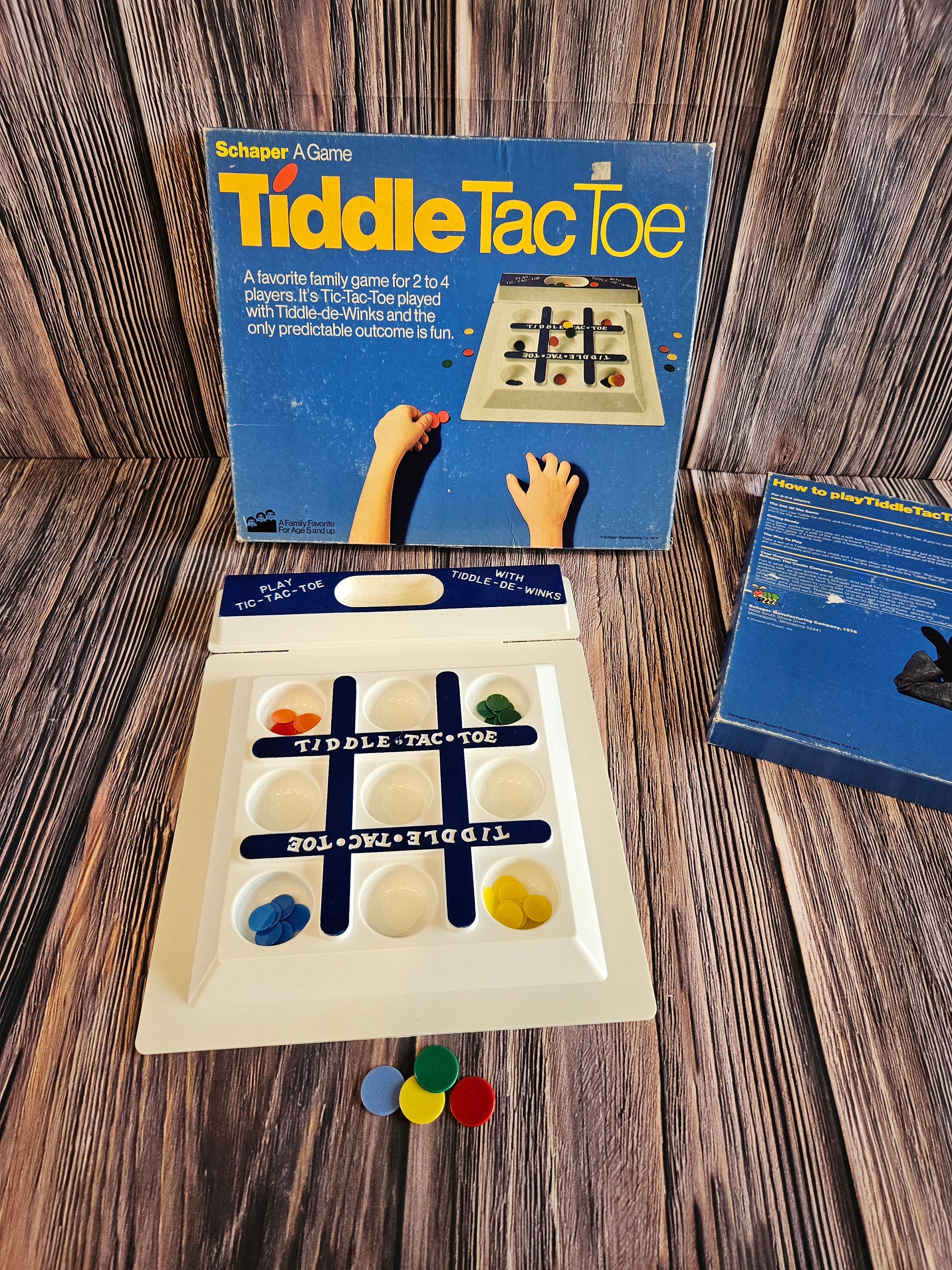 Vintage TIDDLE TAC TOE Game 1976 Schaper Manufacturing - Etsy