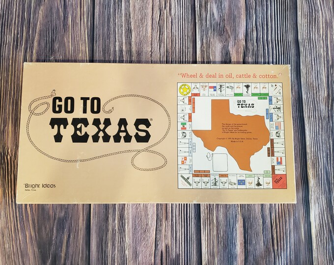 Vintage GO TO TEXAS Monopoly Style Game 1979 From Bright Ideas - Etsy