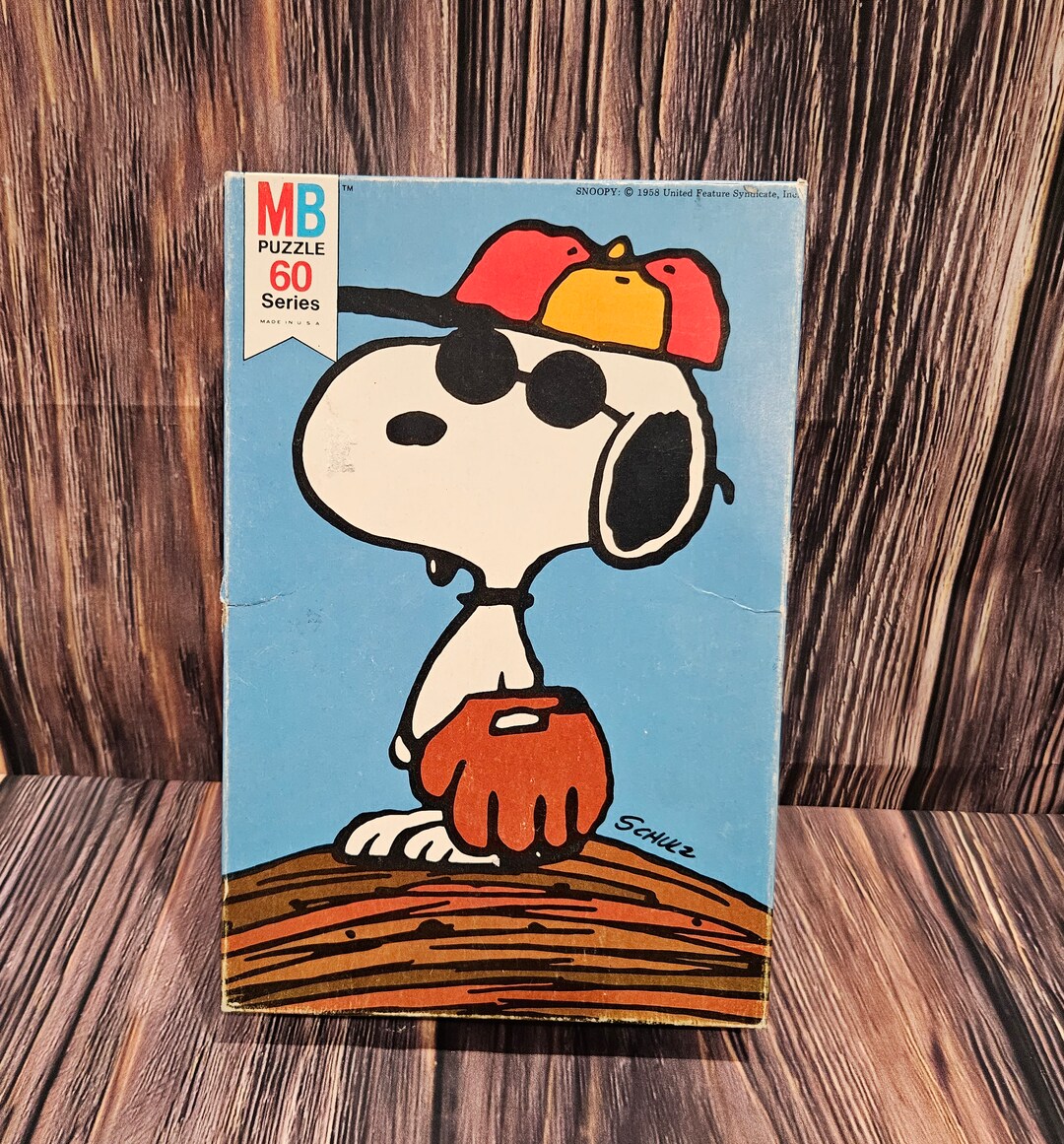 Vintage Snoopy PEANUTS Charlie Brown Baseball 60 Piece Jigsaw Puzzle ...