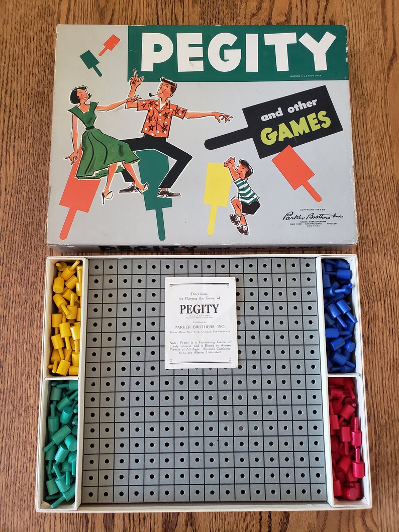 Toys & Games Board Games Vintage Pegity Parker Brothers board game etna ...
