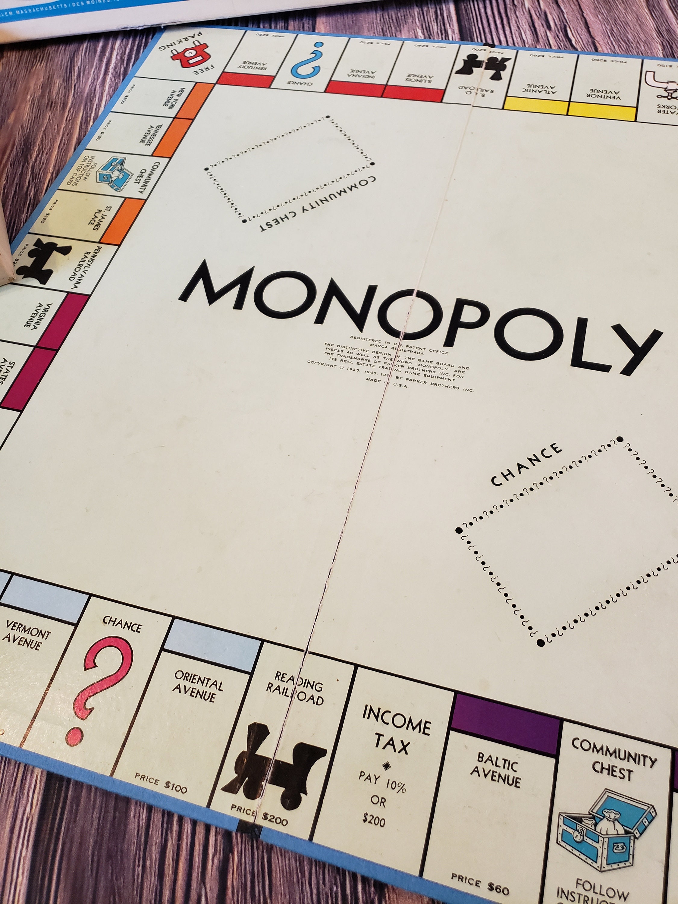 Vintage Monopoly Game 1961 Parker Brothers Real Estate Trading | Etsy