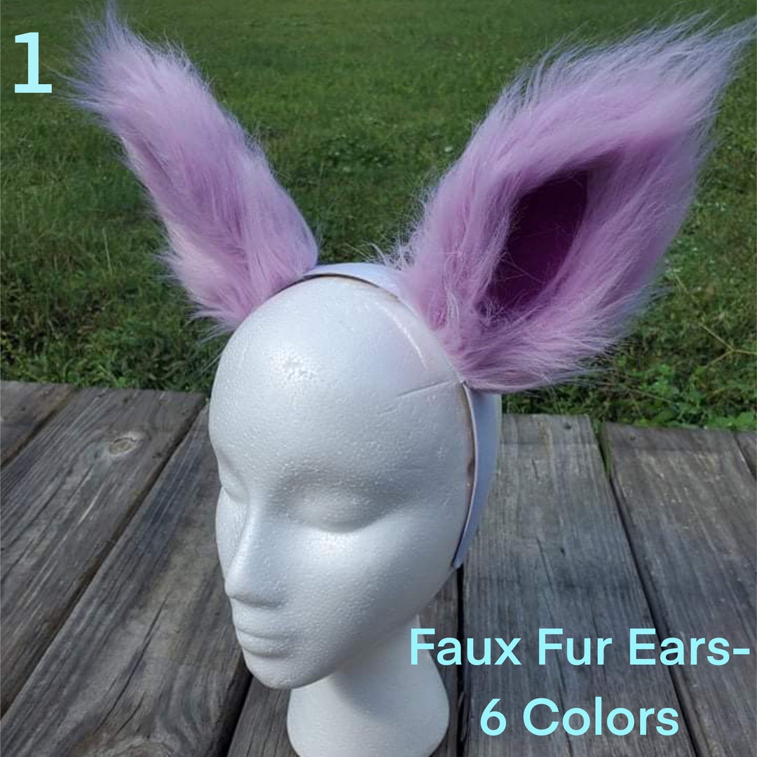 Made to Order Custom Faux Fur Ears on Headband 6 Colors/ - Etsy