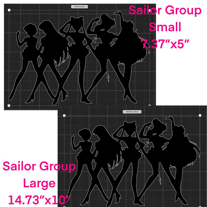 Anime Scouts Silhouette Decals and Stencils - Choose Design, Color and ...