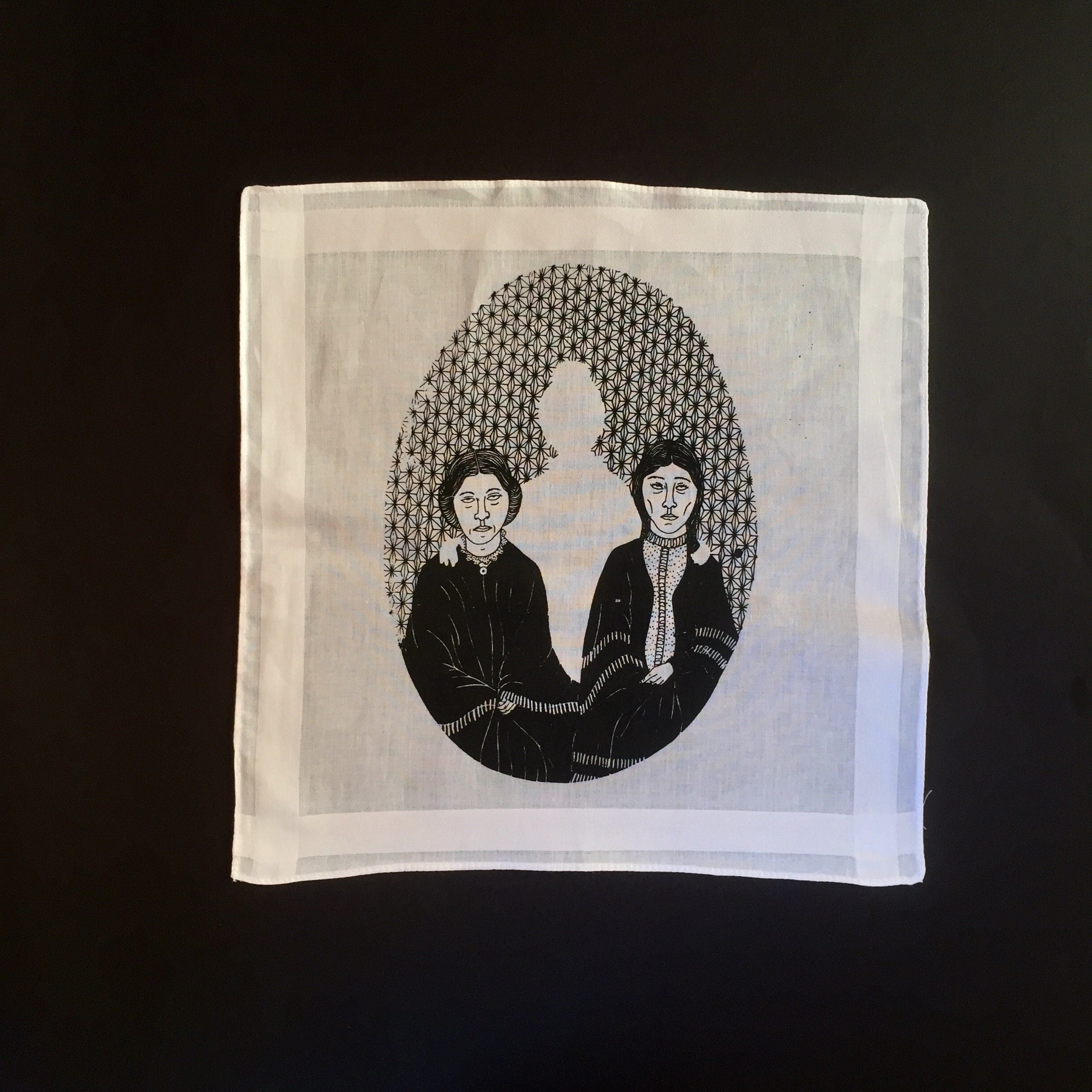 Screenprints Prints The fight Silkscreen on fabric handkerchief etna.com.pe