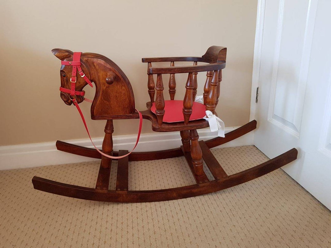 Wooden Handmade Chair Rocking Horse. Wooden Rocking Horse. Childs Chair ...