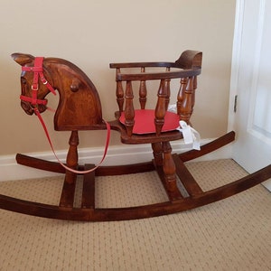 Wooden Handmade Chair Rocking Horse. Wooden Rocking Horse. Childs Chair ...
