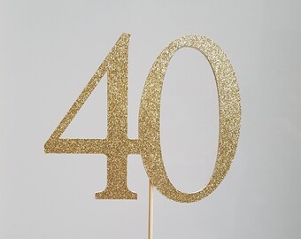 40 cake topper | Etsy