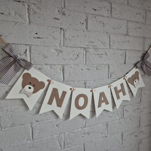 Teddy Bear Birthday Name Banner, Beary First Birthday Party Decor ...