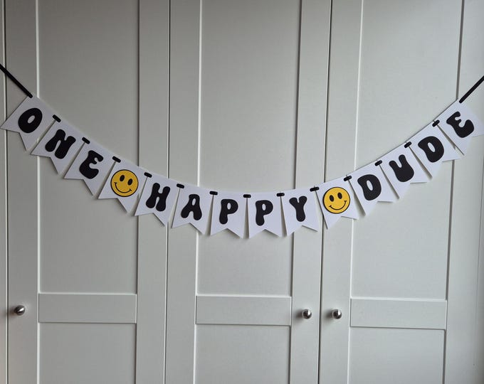 Smiley Face Banner, One Cool Dude Banner, Happy Dude Banner, Checkered ...
