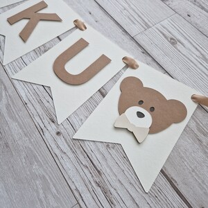 Teddy Bear Birthday Name Banner, Beary First Birthday Party Decor ...