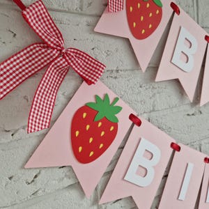 Berry 1st Birthday Banner, Berry First Birthday Decorations, Strawberry ...