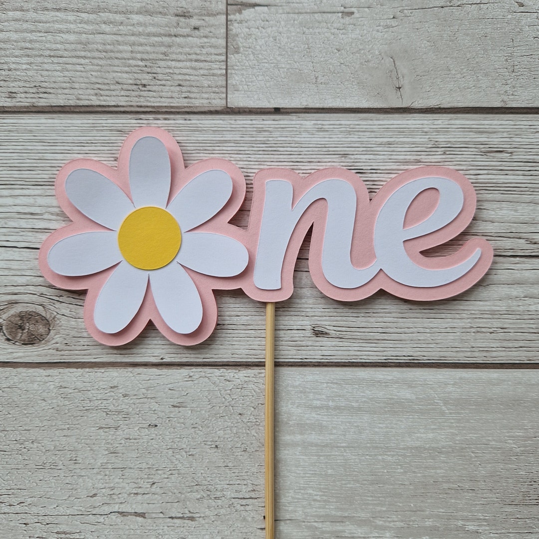 Daisy Cake Topper, Flower One Cake Topper, Daisy 1st Birthday Party ...