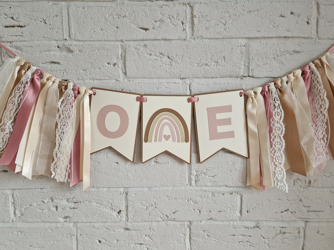 Boho Rainbow Highchair Banner 1st Birthday Boho Birthday - Etsy