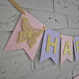 Butterfly Birthday Banner, Butterfly Birthday Party Decor, - Etsy