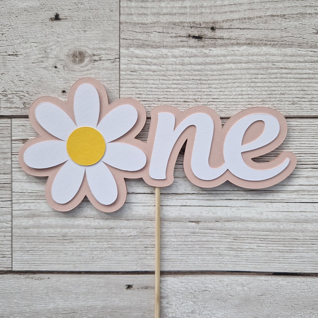 Daisy Cake Topper, Flower One Cake Topper, Daisy 1st Birthday Party ...