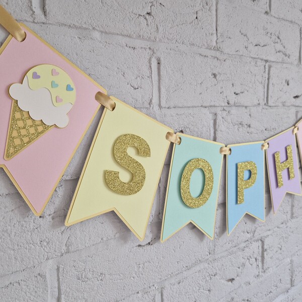 Ice Cream Party Banner - Etsy