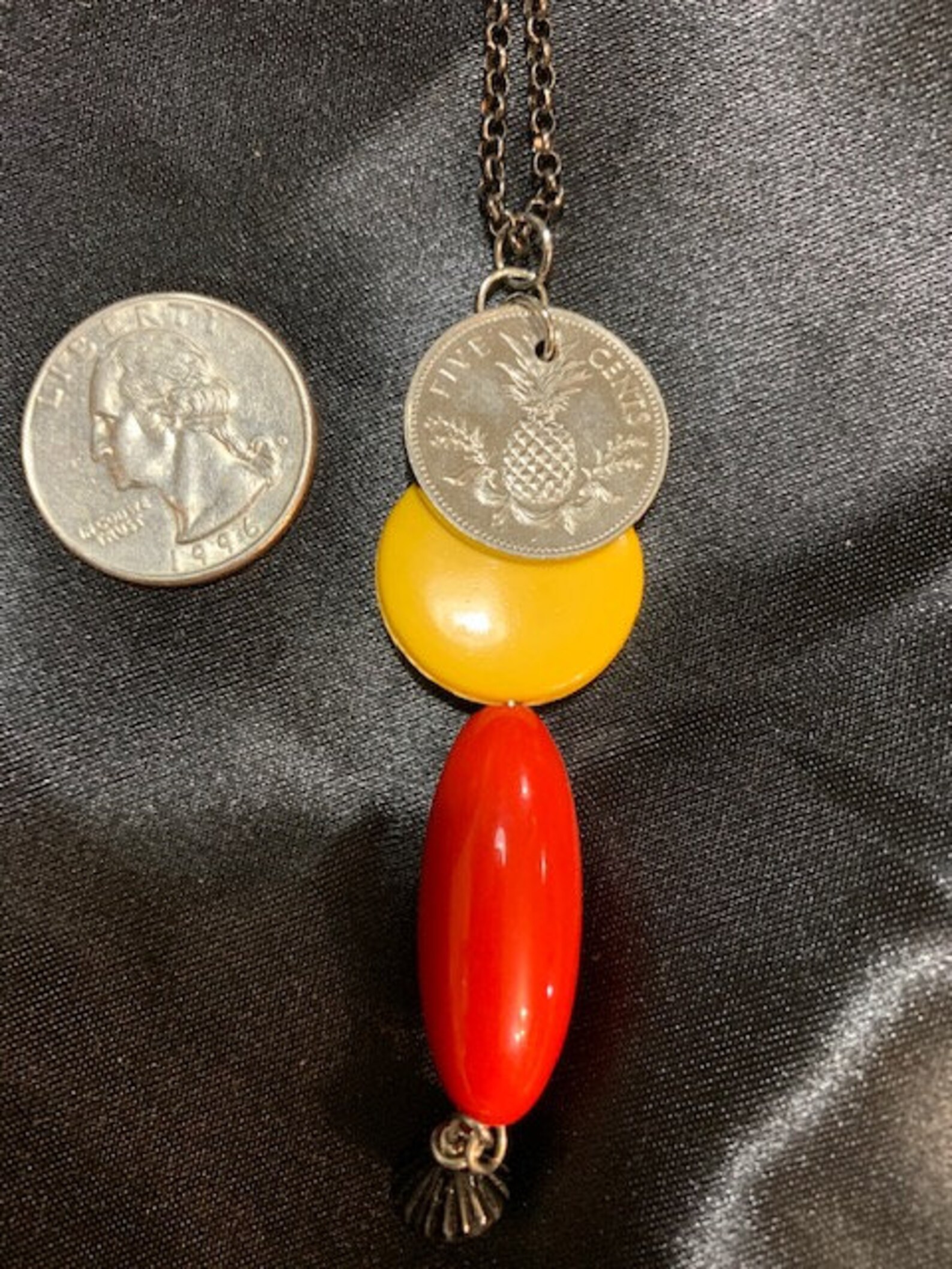 Bahamian Coin Pendant Necklace | Etsy