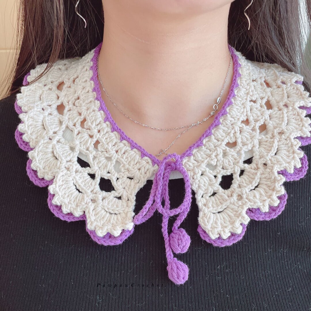 Outlets Crochet Collar Beige Collar Women Neck Accessories Handmade ...