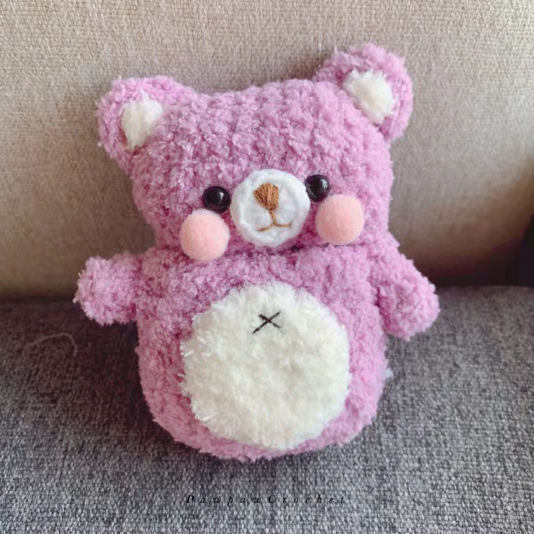 Crochet Purple Bear Airpod Case Plush Airpods Pro Case Cute | Etsy