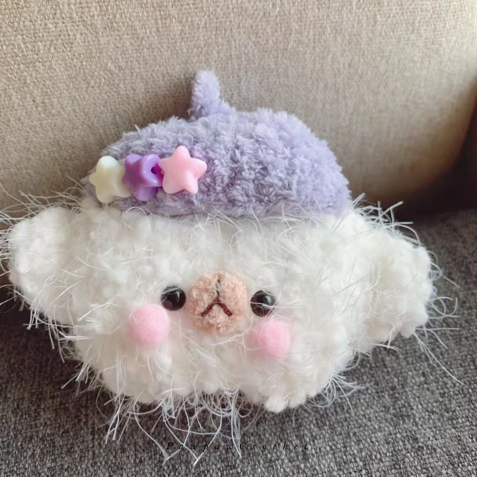 Crochet Fluffy Dog Airpod Case Plush Airpods Pro Case Hat | Etsy