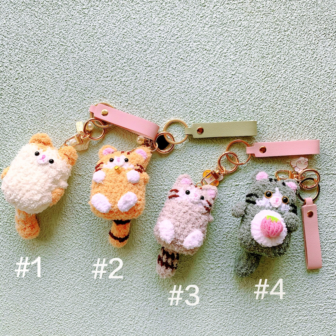 Cute Cat Keychain Handmade Dolls Keyring Animal Keychain - Etsy