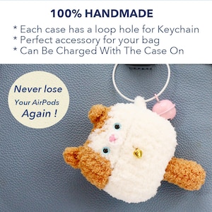 Plush AirPod Case Crochet Airpods Pro Case Cute Bunny AirPod Cover ...