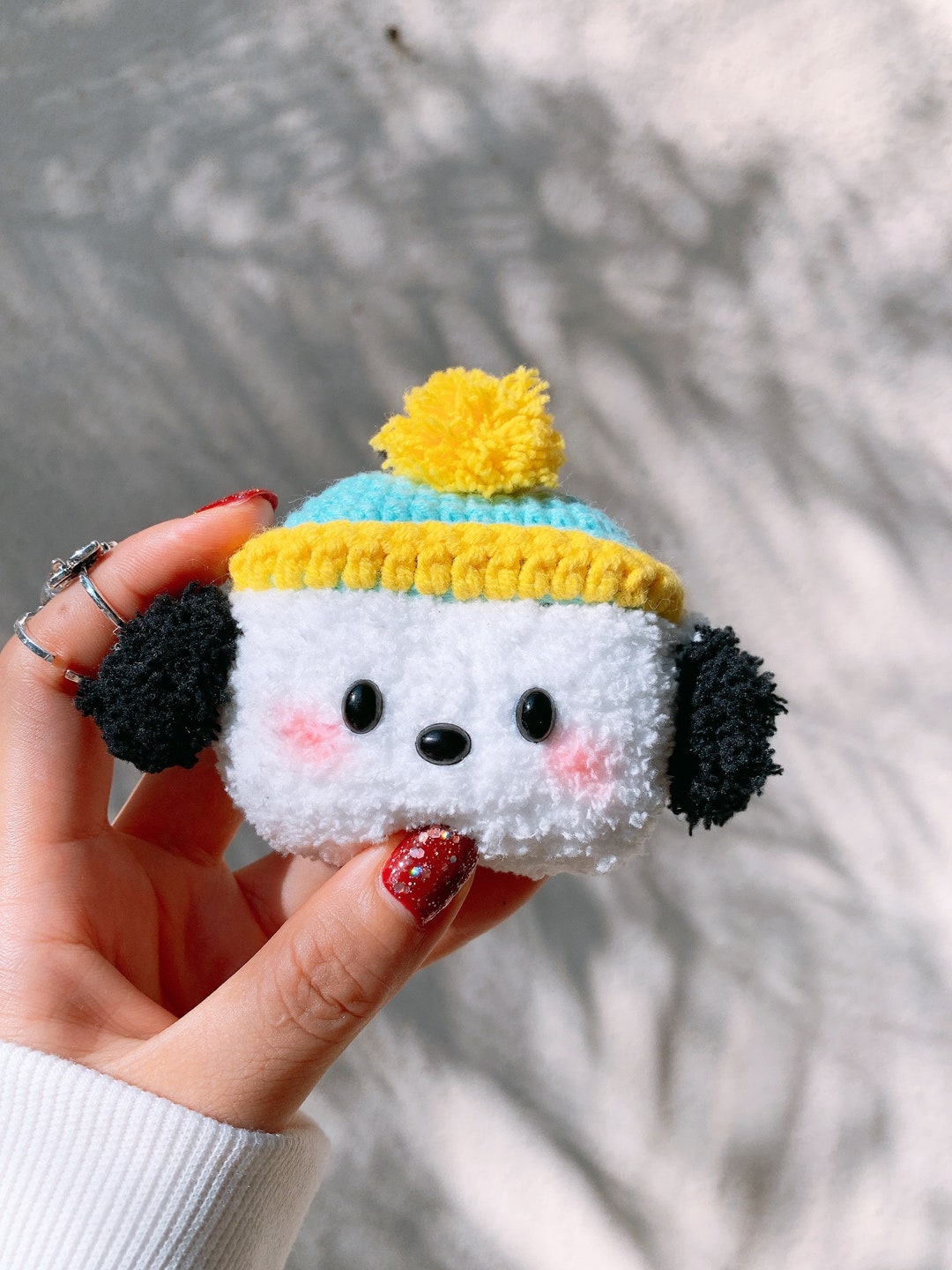 Crochet Fluffy Dog AirPod Case Plush Airpods Pro Case Hat AirPod 4 Case ...
