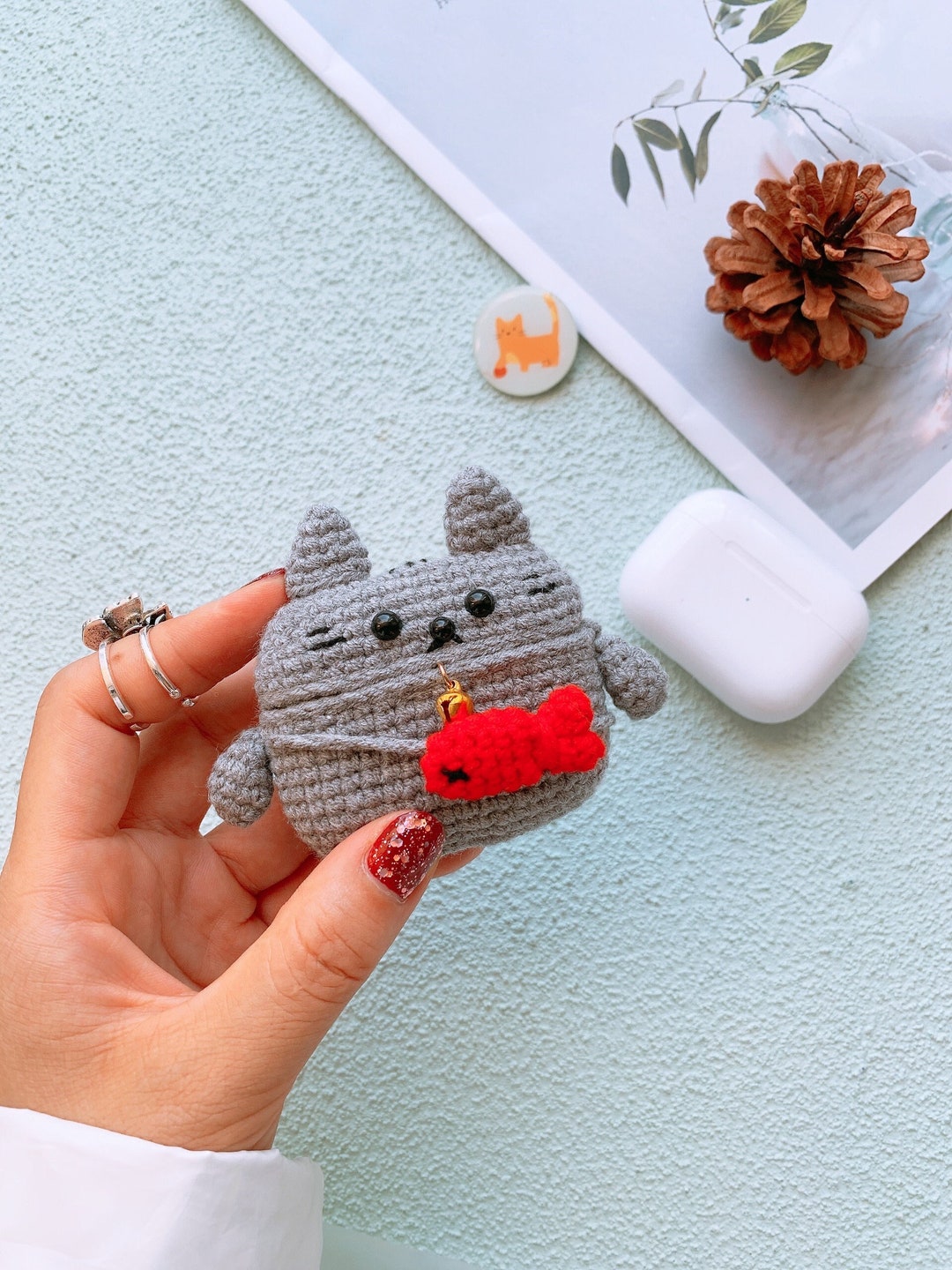 Knit Cat AirPod Case AirPod Pro Case Cat Airpods Case Gen 3 Cat Airpods ...