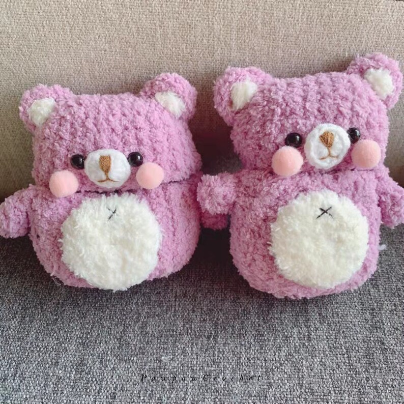 Crochet Purple Bear Airpod Case Plush Airpods Pro Case Cute | Etsy
