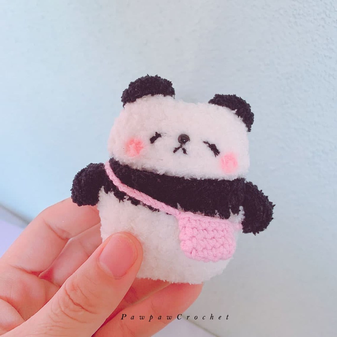 Fluffy Panda Airpods Case Funny Crochet Airpods Case Animal - Etsy