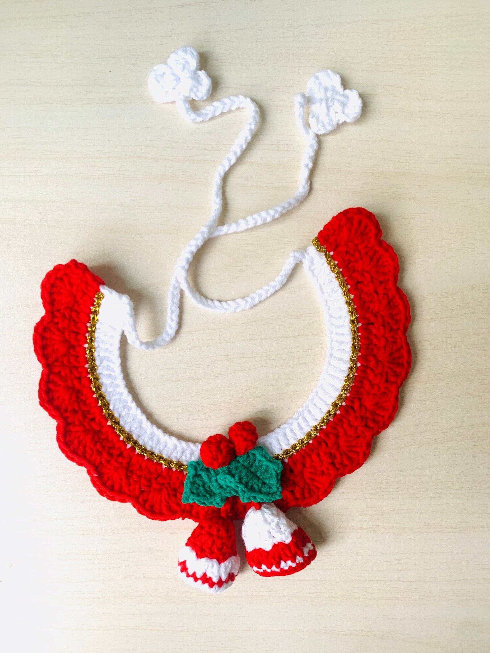 Christmas Cat Collars Crocheted Cat Collar Handmade Pet Collar Gifts ...