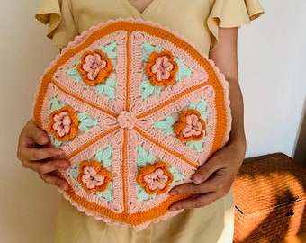 Crochet Round Pillow - Etsy