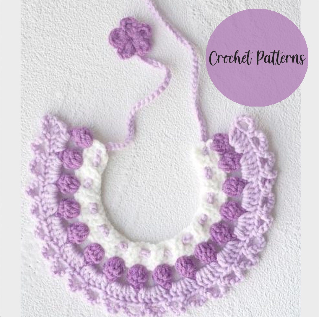 Crochet Pet Collar Pattern Cat Collar Crochet Pattern Dog Lovers Gift ...