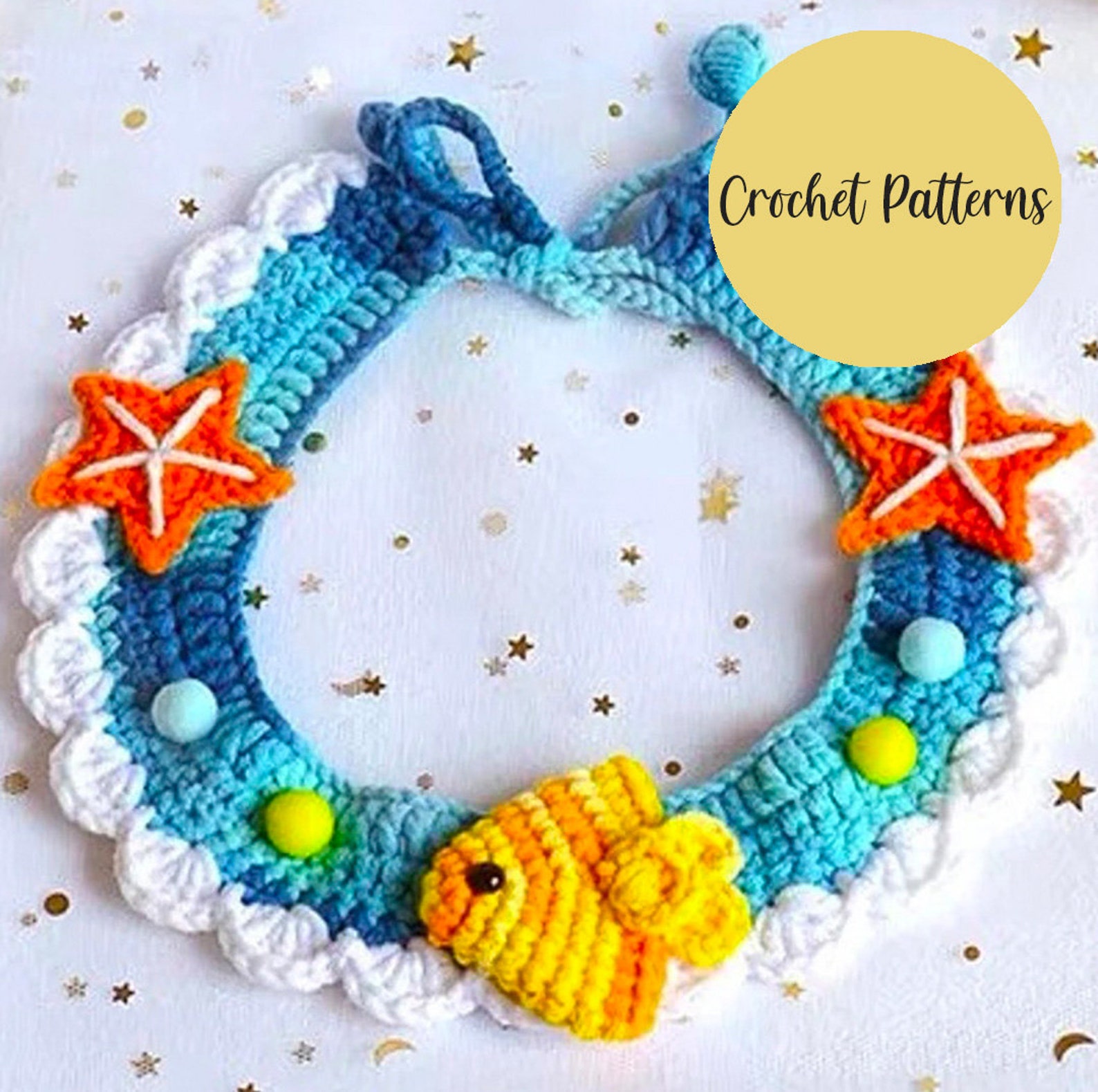 Crochet Pet Collar Pattern Cat Collar Crochet Pattern Dog Lovers Gift ...