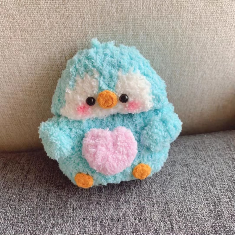 Crochet Fluffy Penguin AirPod Case Plush Airpods Pro Case AirPod Case ...