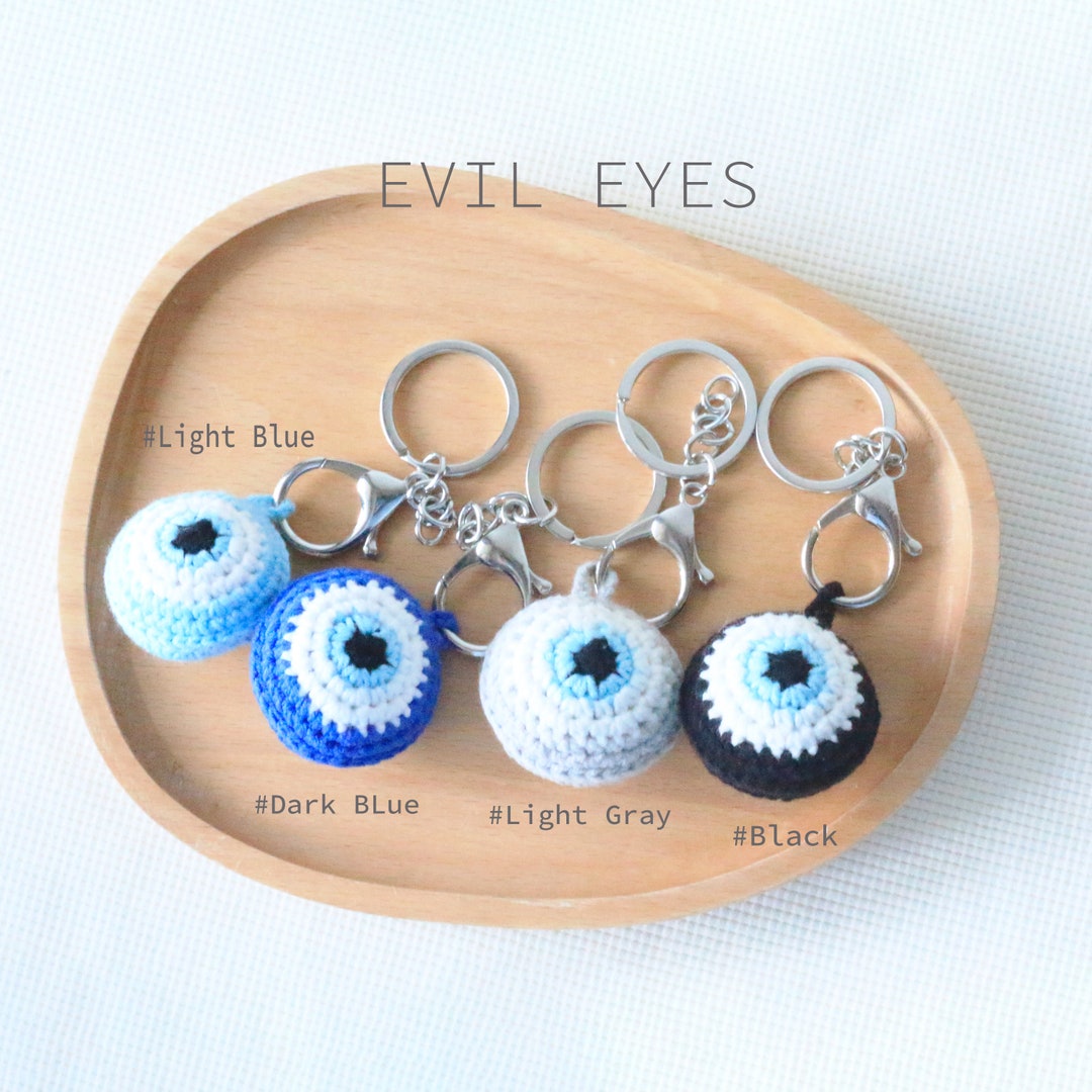 Outlets Crochet Evil Eye Keychain Evil Eye Keyring Unique Keychains ...