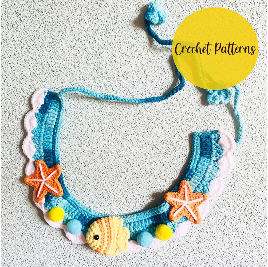 Crochet Pet Collar Pattern Cat Collar Crochet Pattern Dog Lovers Gift ...